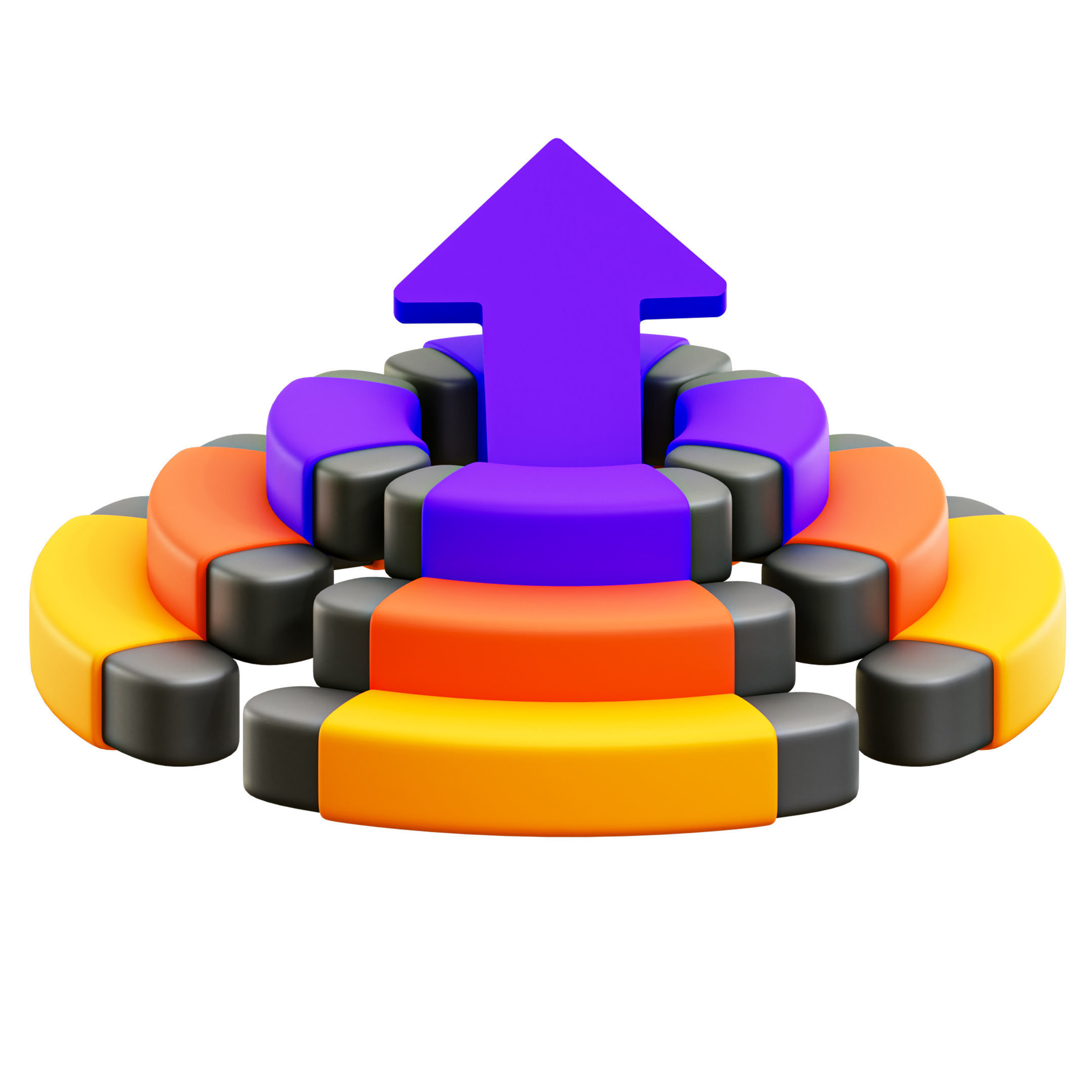 3D model Round Chart VR / AR / low-poly | CGTrader