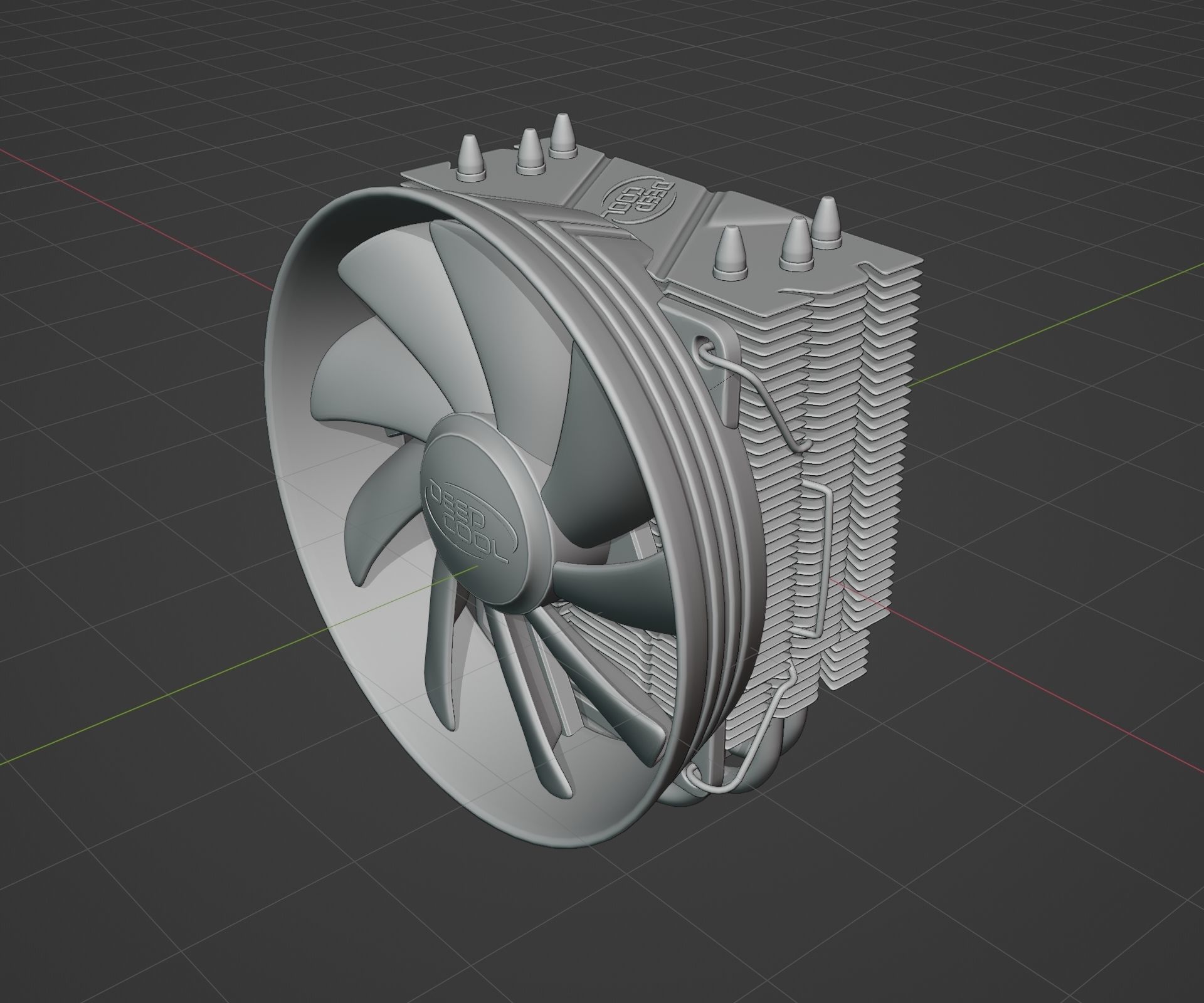 CPU cooler GammaX 300 3D model animated | CGTrader