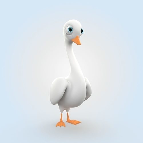 Cartoon Swan 3D model | CGTrader