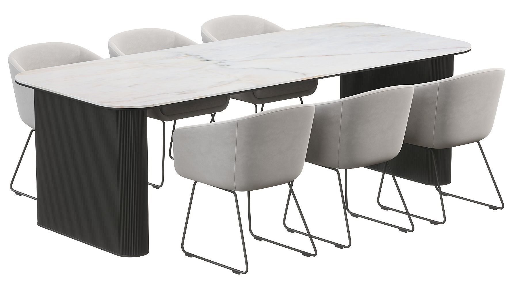 Upholstered armchair Juri Dining table 3D model | CGTrader