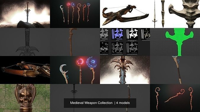Medieval Weapon Collection VR / AR / low-poly | CGTrader