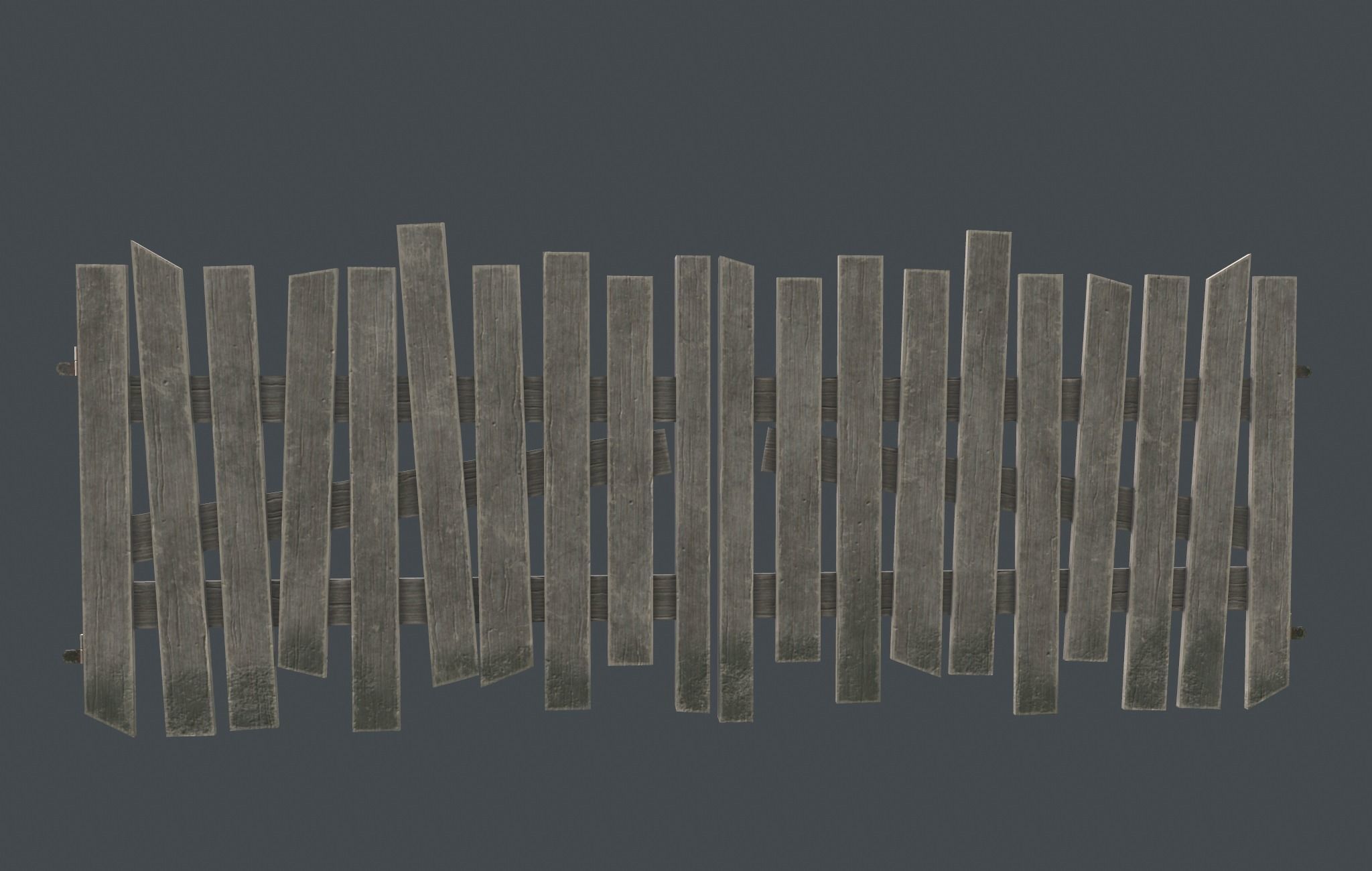 Wooden fencing 3D model | CGTrader