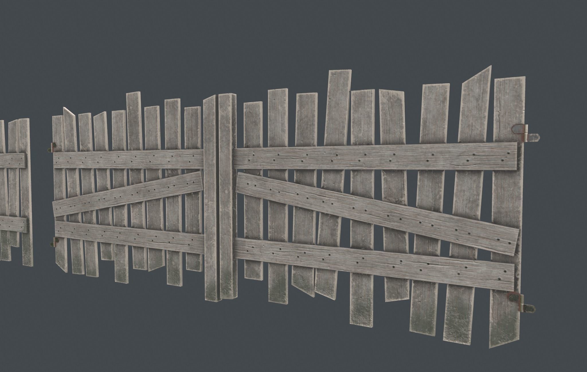 Wooden fencing 3D model | CGTrader