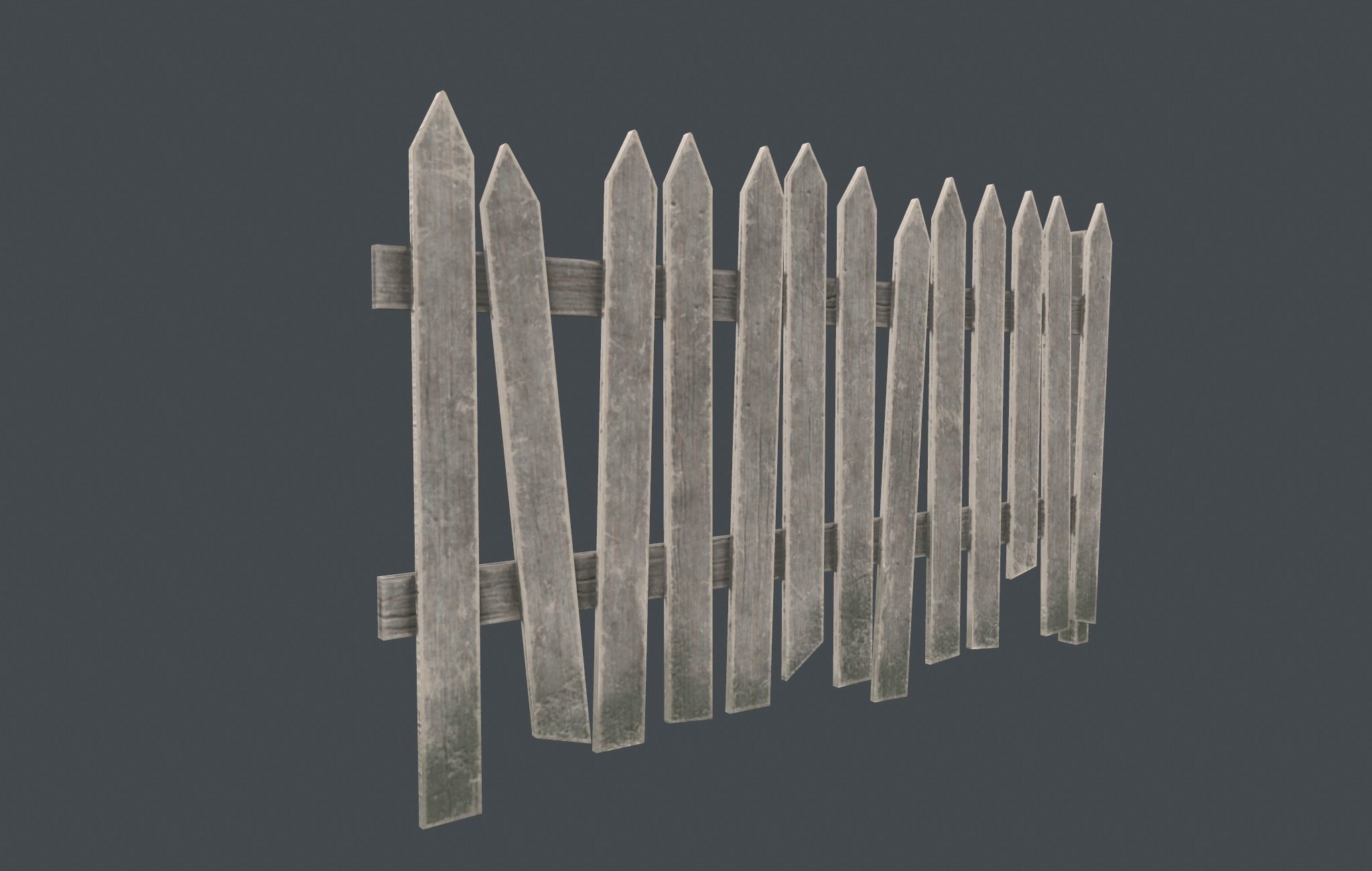 Wooden fencing 3D model | CGTrader