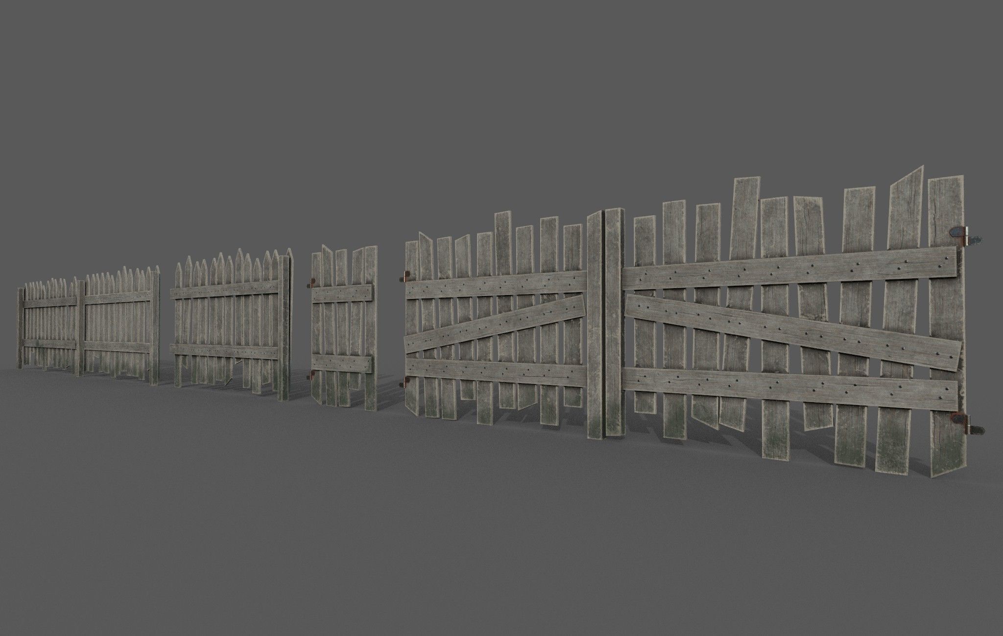 Wooden fencing 3D model | CGTrader