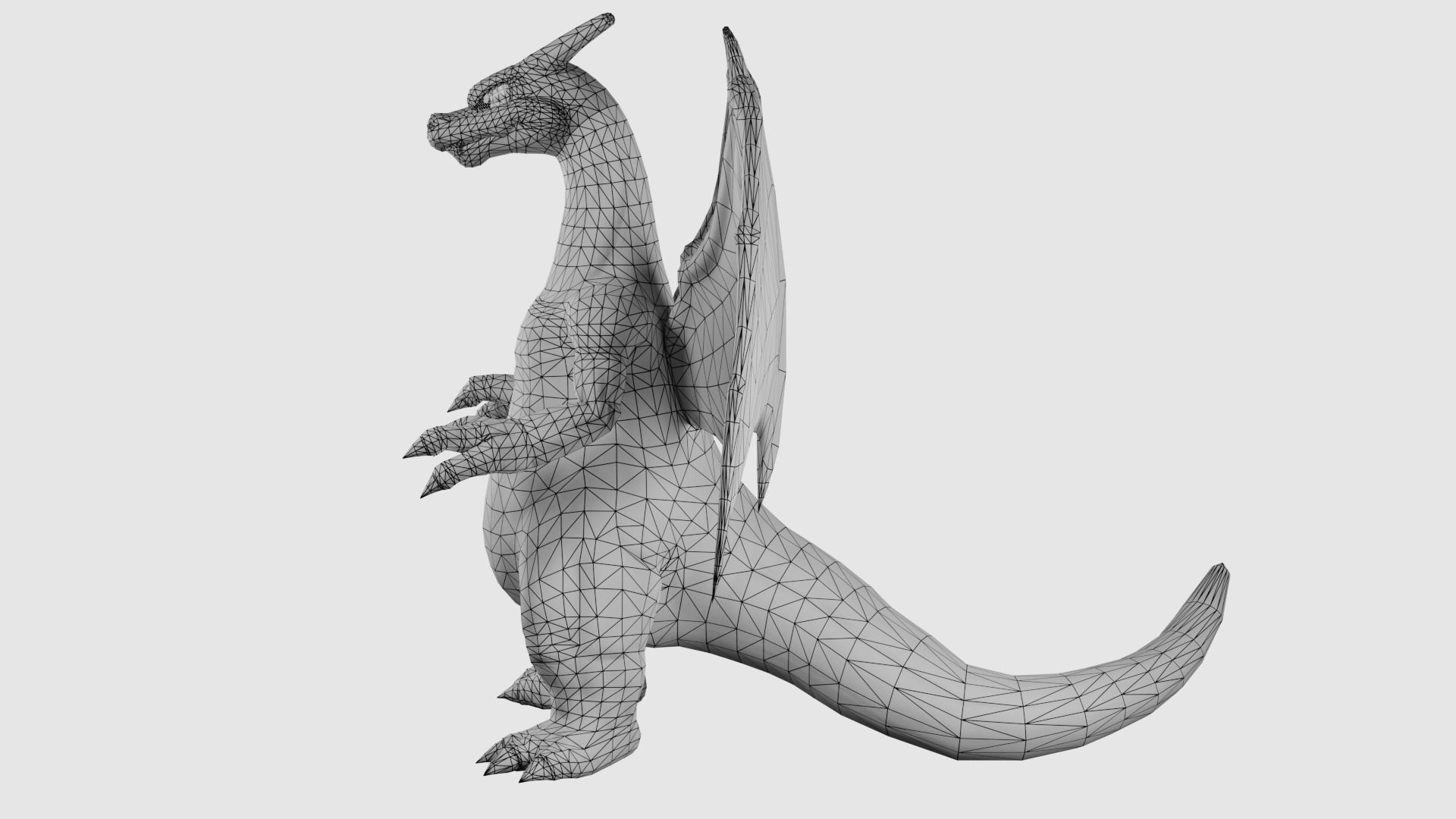 Charizard orange dragon 3D model rigged | CGTrader