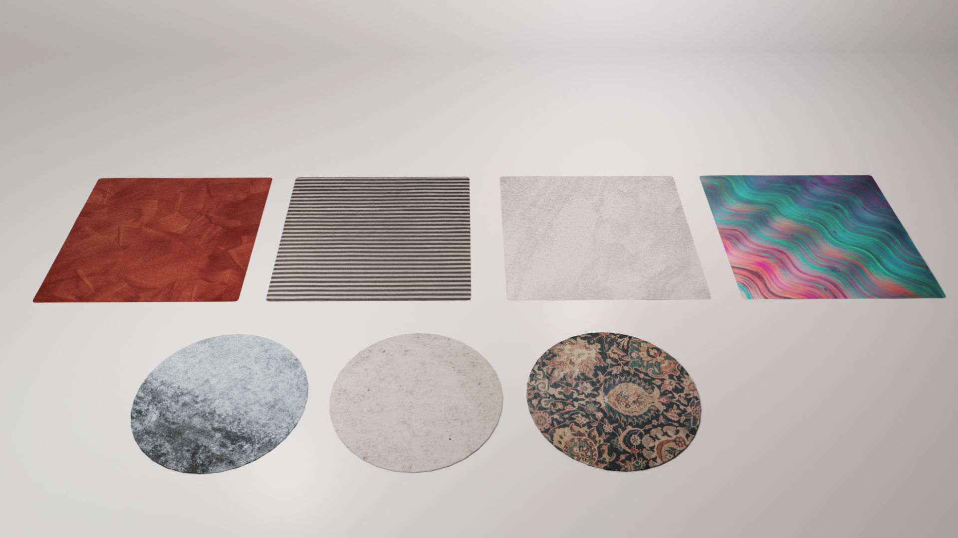 Shapespark low poly rugs kit - free VR / AR / low-poly 3D model | CGTrader