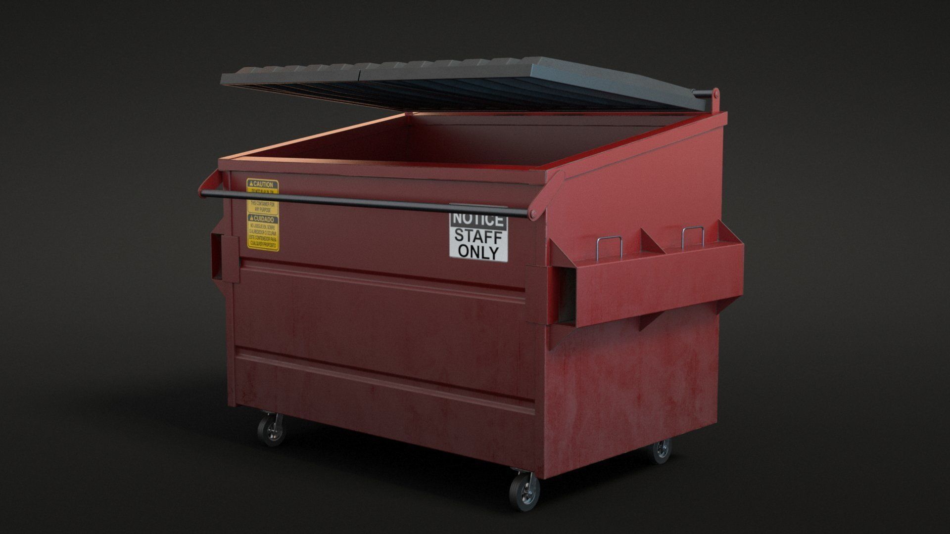 3D model Dumpsters trash can on wheels VR / AR / low-poly | CGTrader