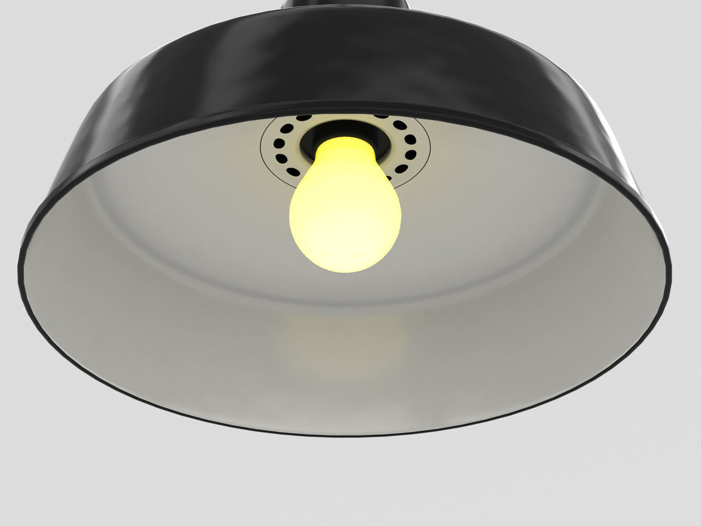 Industrial Black Hanging Chain Light 3D model | CGTrader