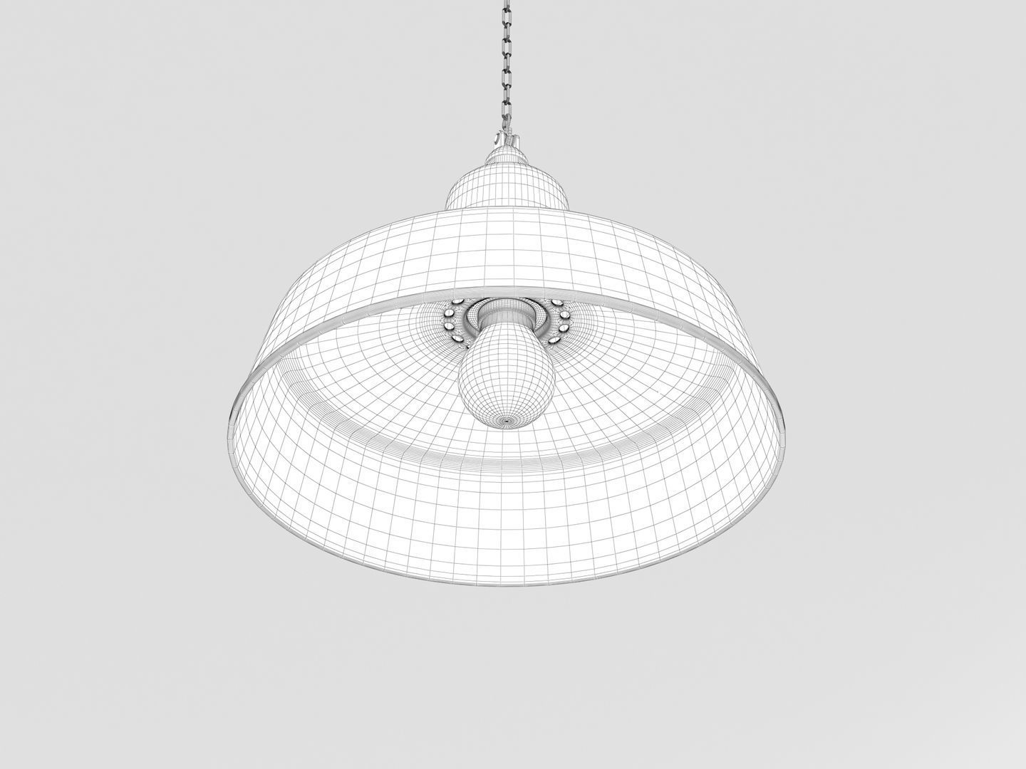 Industrial Black Hanging Chain Light 3D model | CGTrader