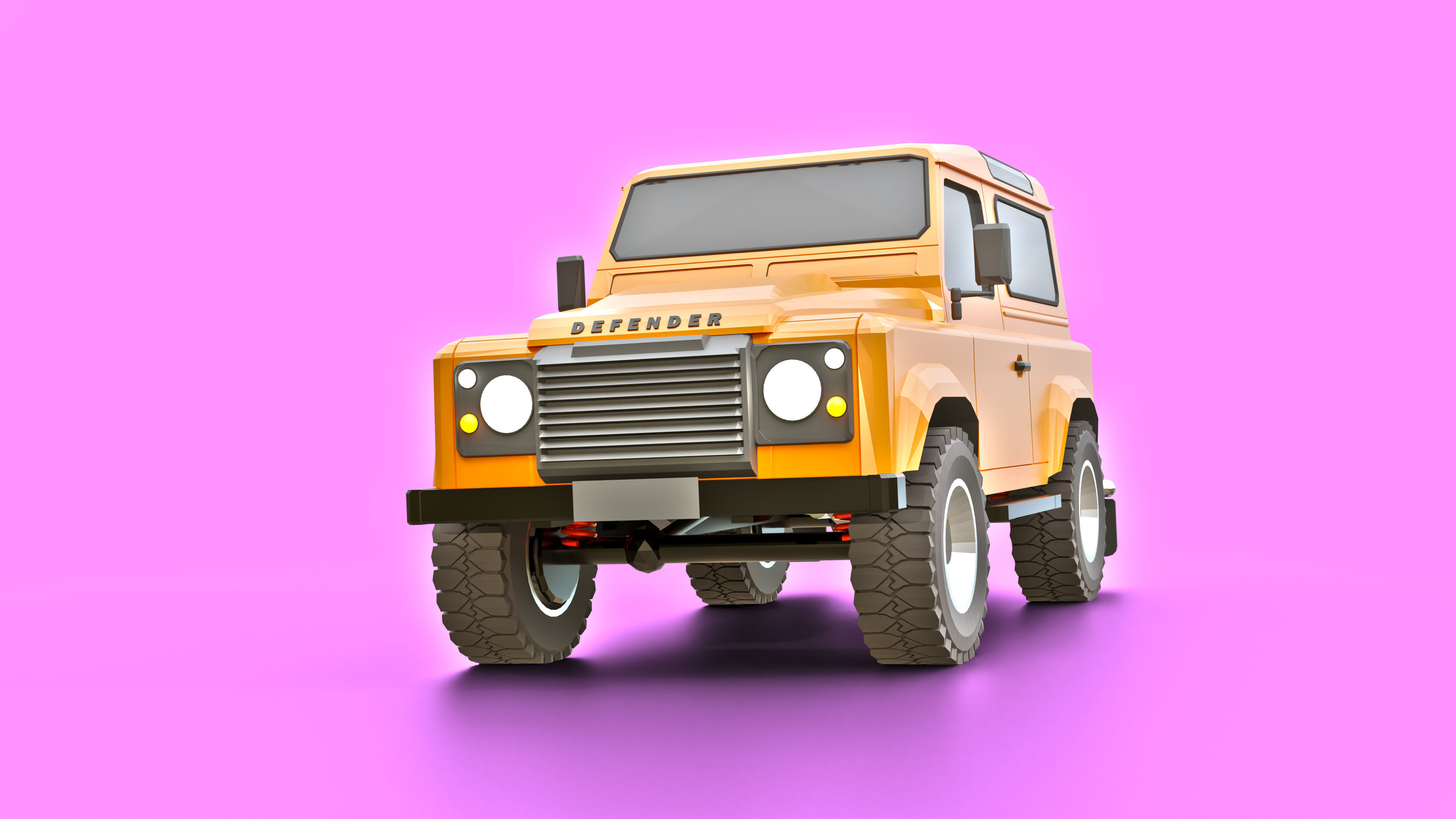 3D model Land Rover Defender 90 Low Poly VR / AR / low-poly | CGTrader