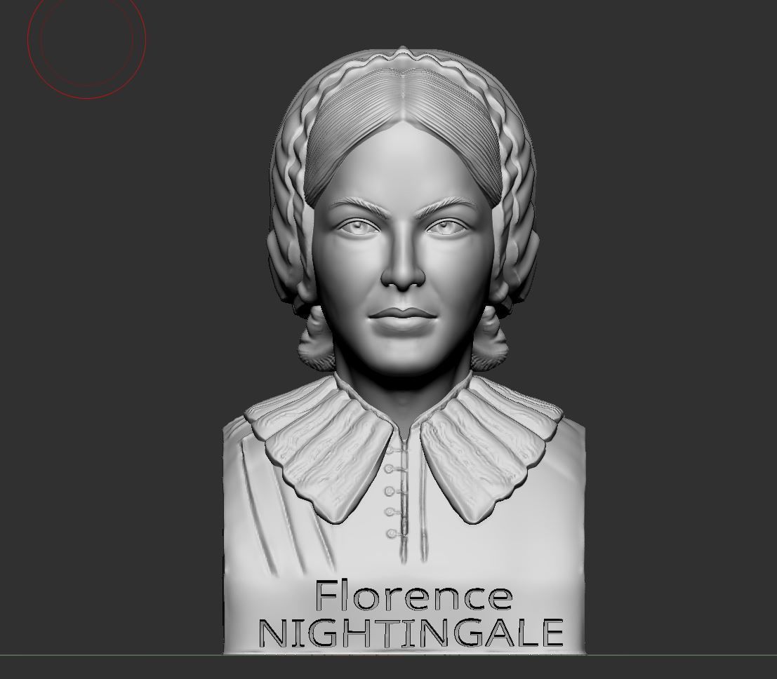 Florence Nightingale Bust 3D model 3D printable | CGTrader