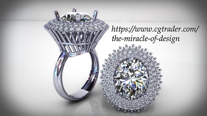 diamond Ring free 3D model 3D printable | CGTrader