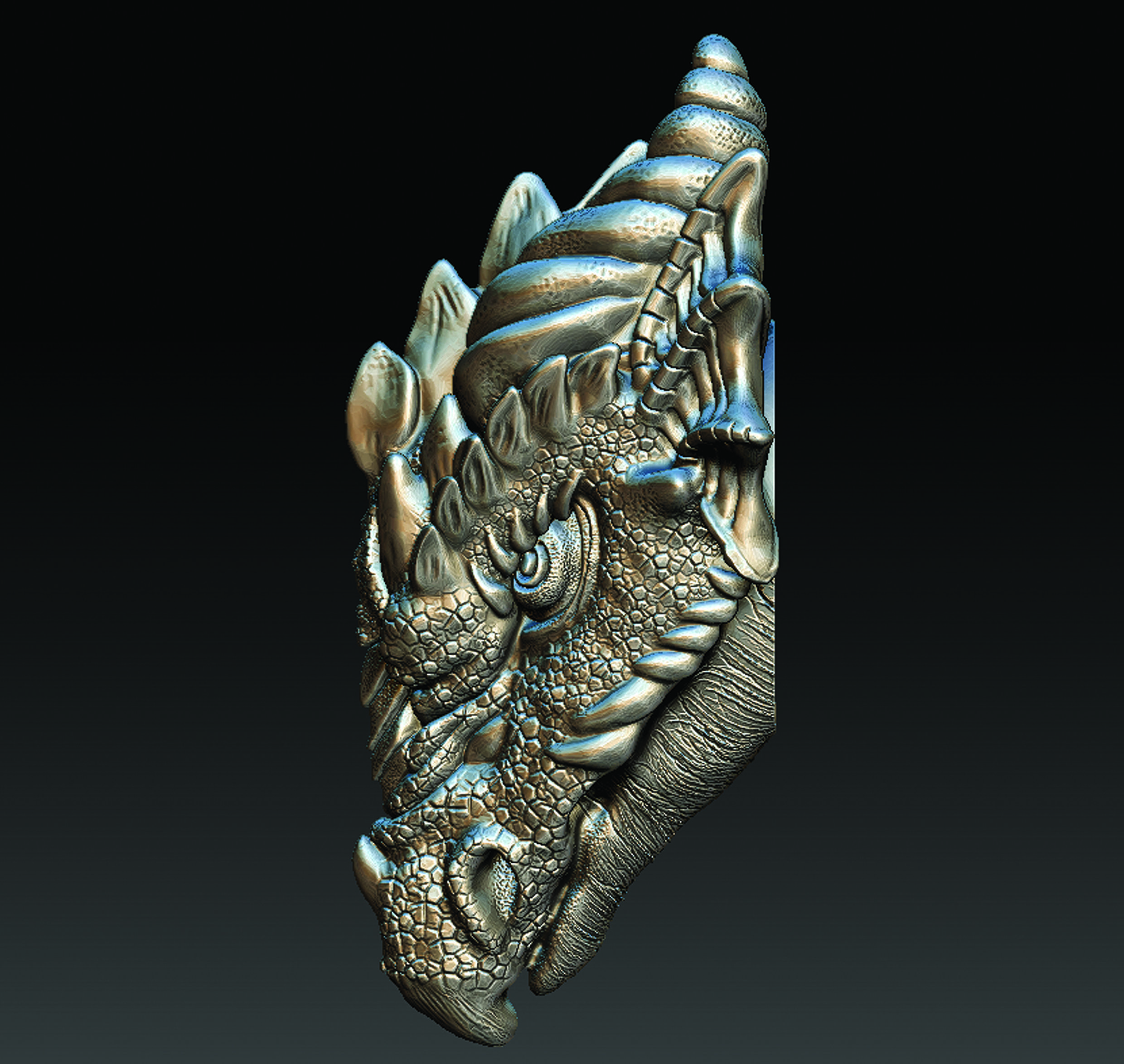 dragon head 3D model 3D printable | CGTrader