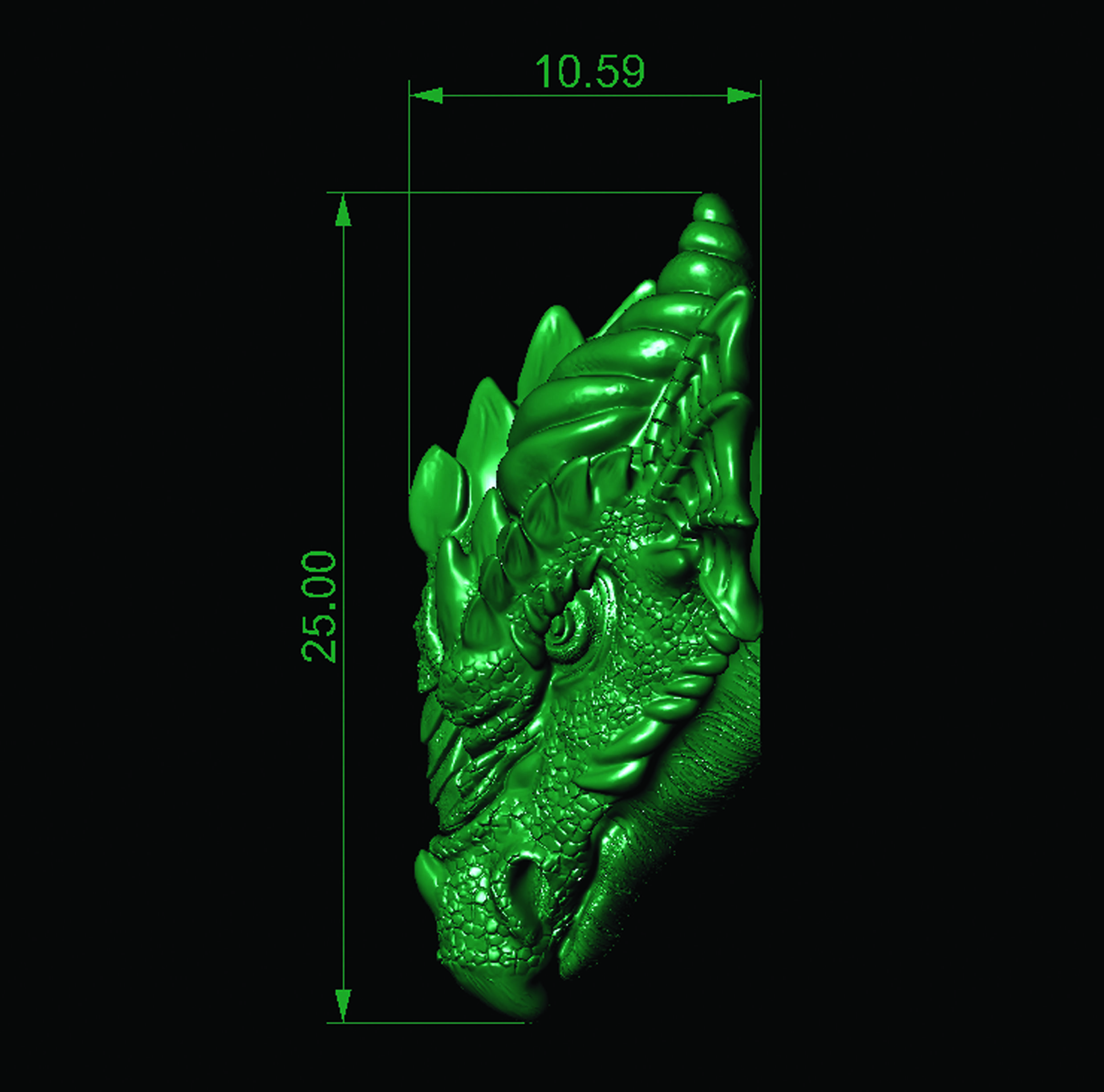 dragon head 3D model 3D printable | CGTrader