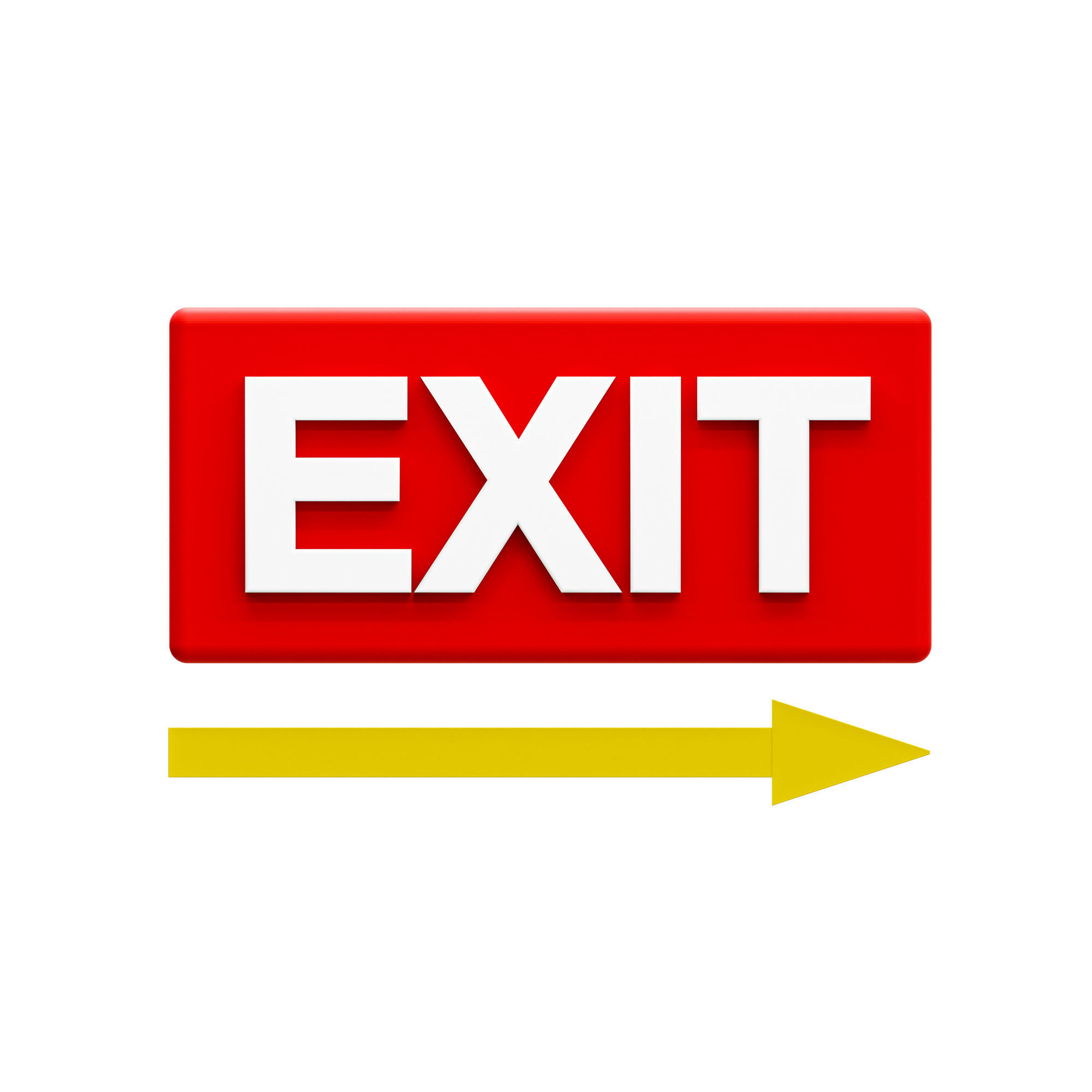 3D model Fire Exit Sign VR / AR / low-poly | CGTrader