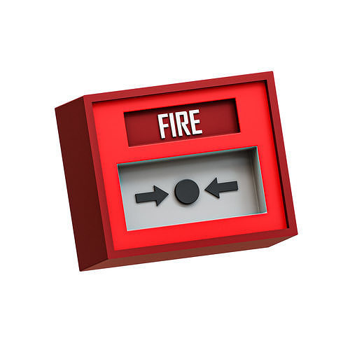 3D model Emergency Fire Button VR / AR / low-poly | CGTrader
