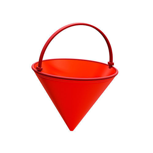 3D model Cone Fire Bucket VR / AR / low-poly | CGTrader