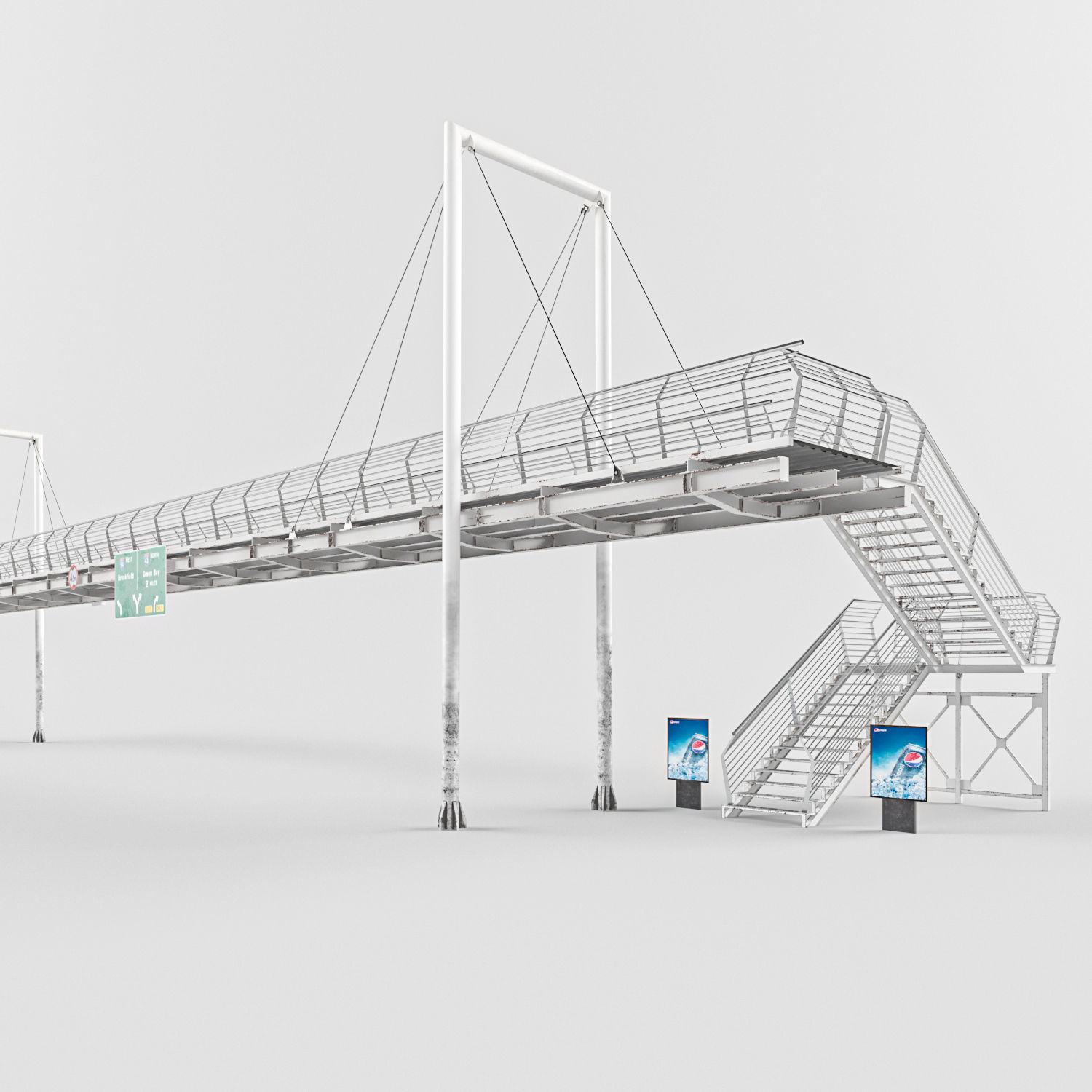 3D model Pedestrian Bridge VOL 4 VR / AR / low-poly | CGTrader