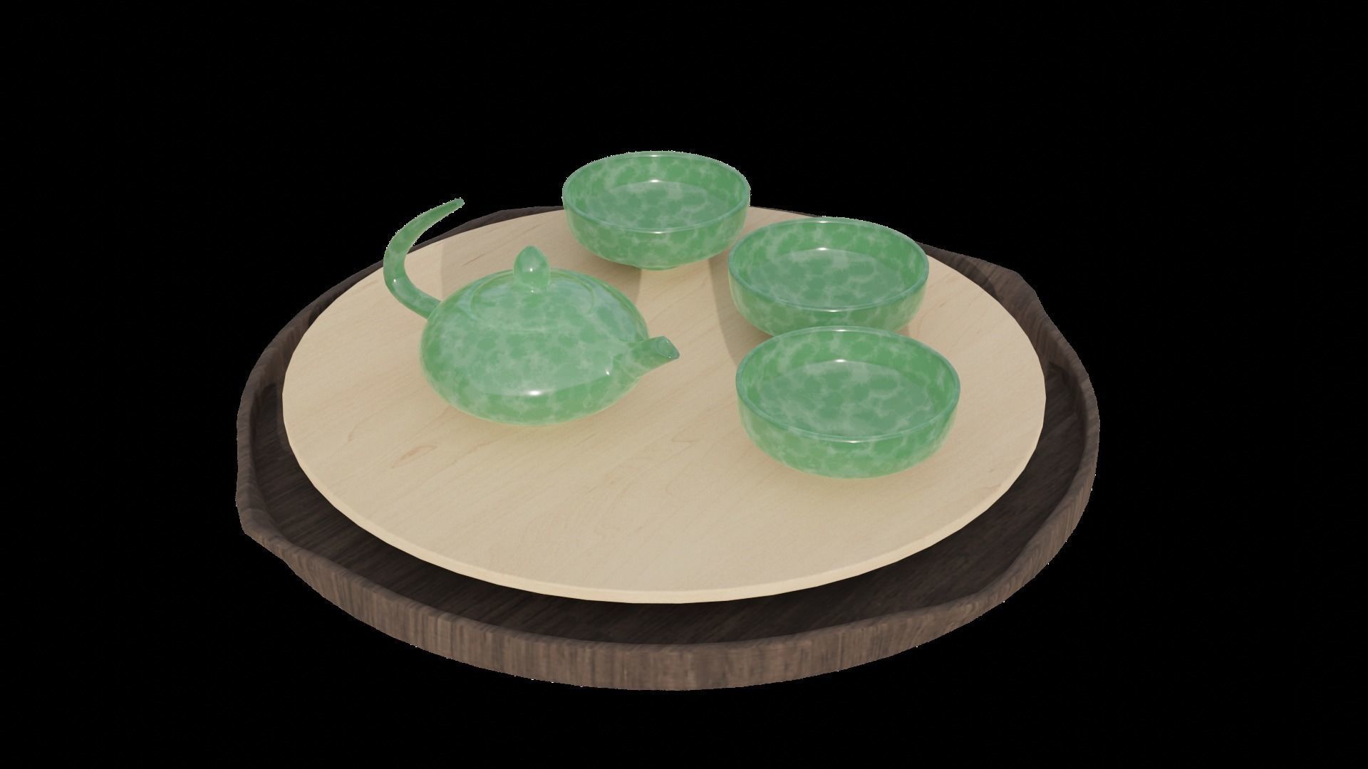 3D model Chinese Jade Tea Set VR / AR / low-poly | CGTrader