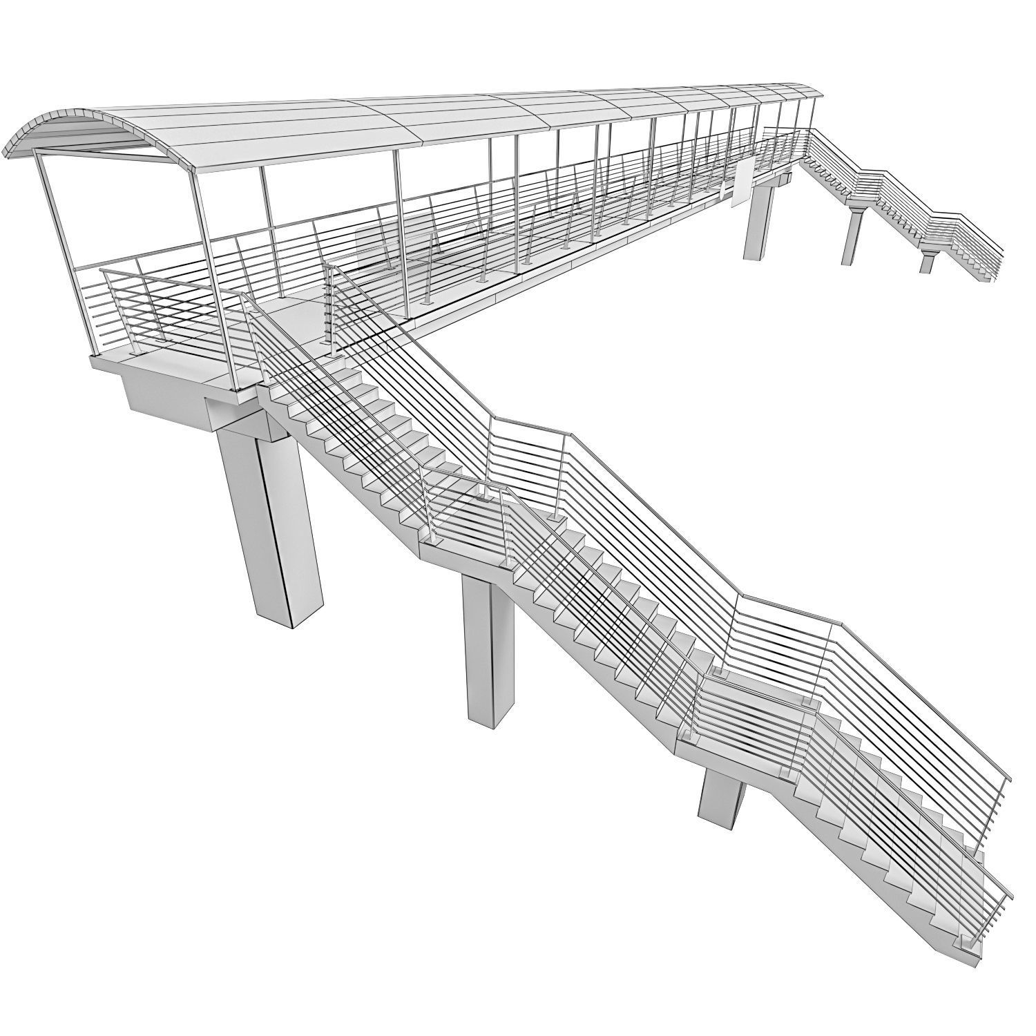 3D model Pedestrian Bridge VOL 5 VR / AR / low-poly | CGTrader