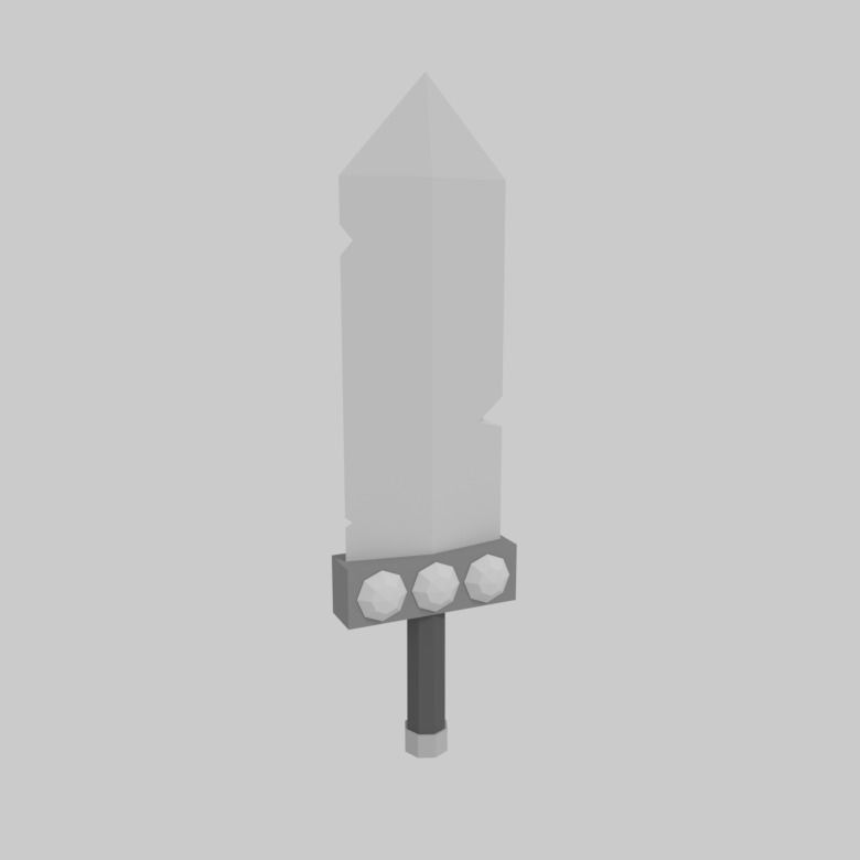 3D model Simple Chipped Sword VR / AR / low-poly | CGTrader