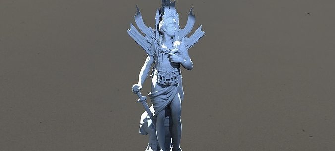 Roman God Mars abstract statue Wings 1 3D model | CGTrader