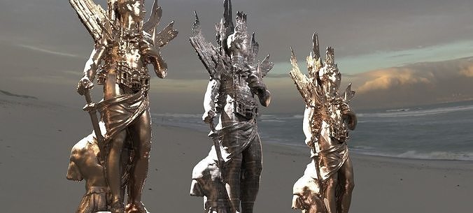 Roman God Mars abstract statue 2 designs Dark 3D model | CGTrader