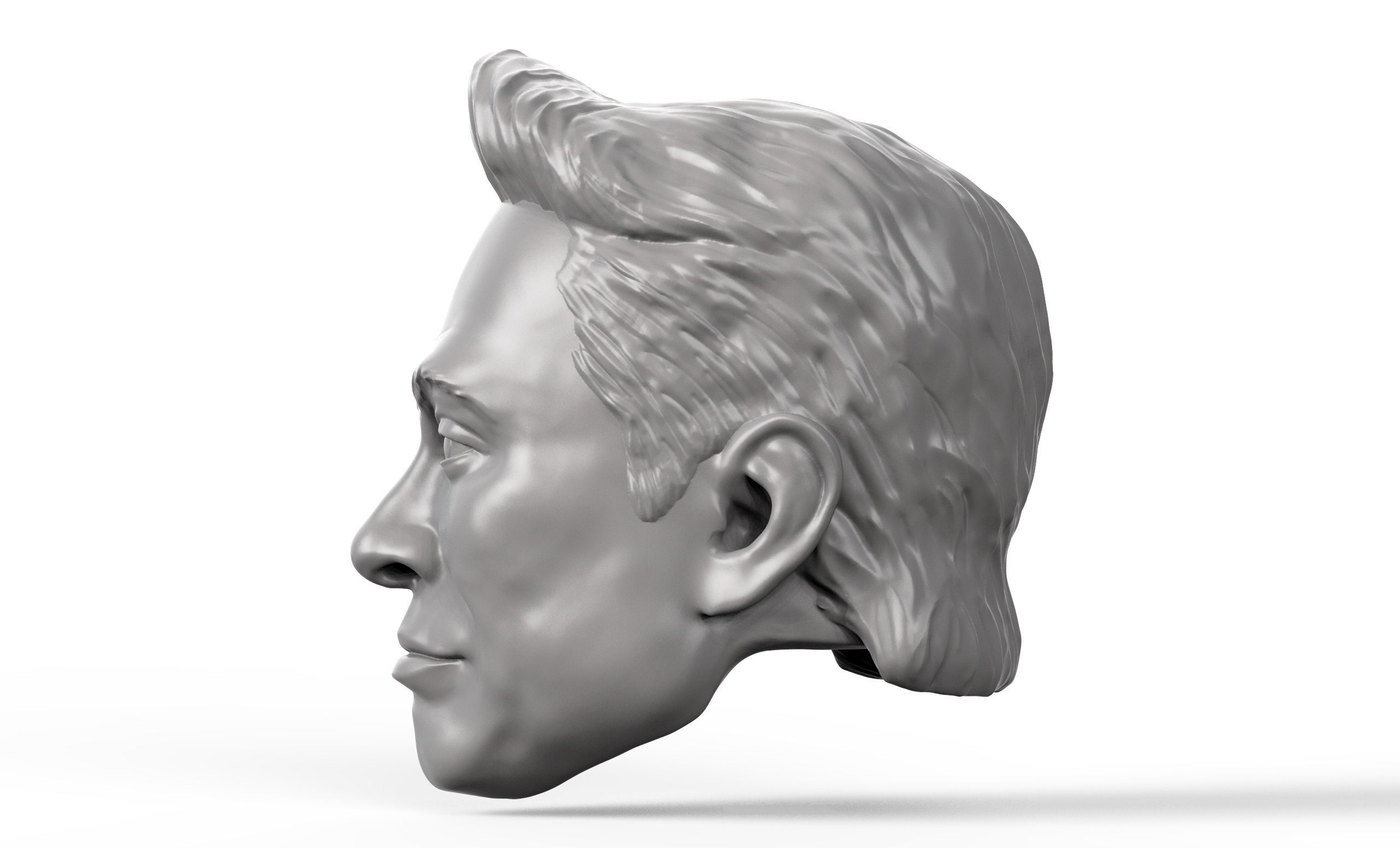 Elon Musk action figure portrait 3D model 3D printable | CGTrader