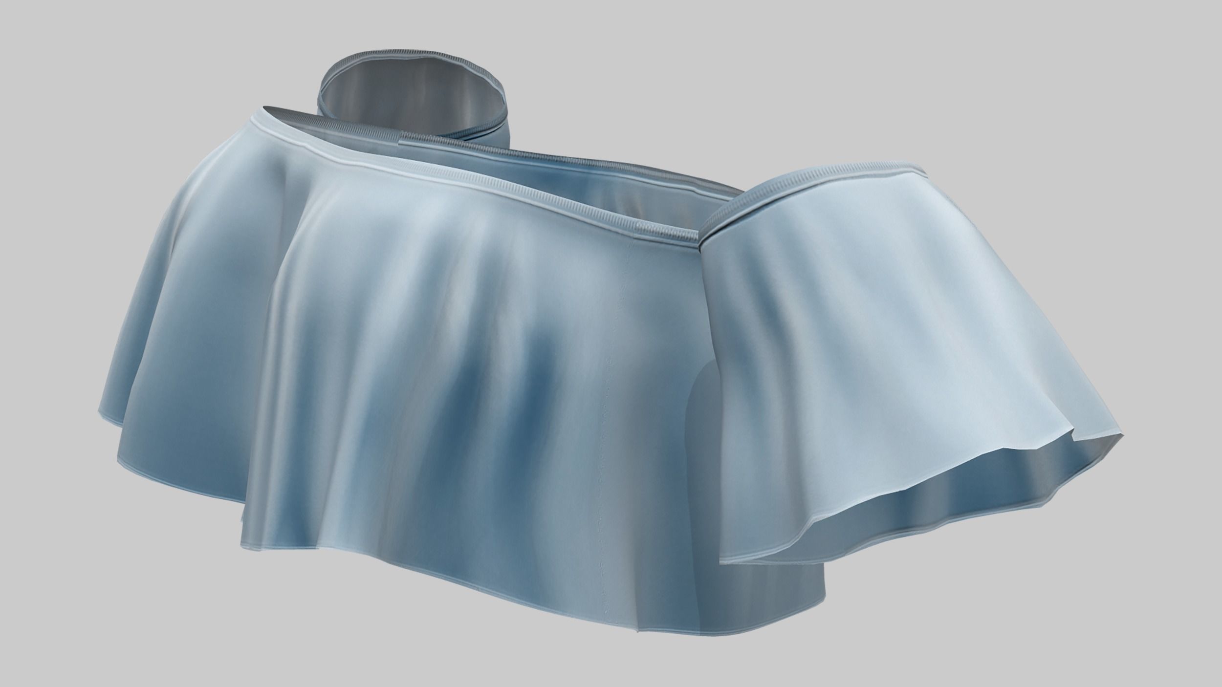 3D model Strapless Flare Top with Separate Sleeves VR / AR / low-poly ...