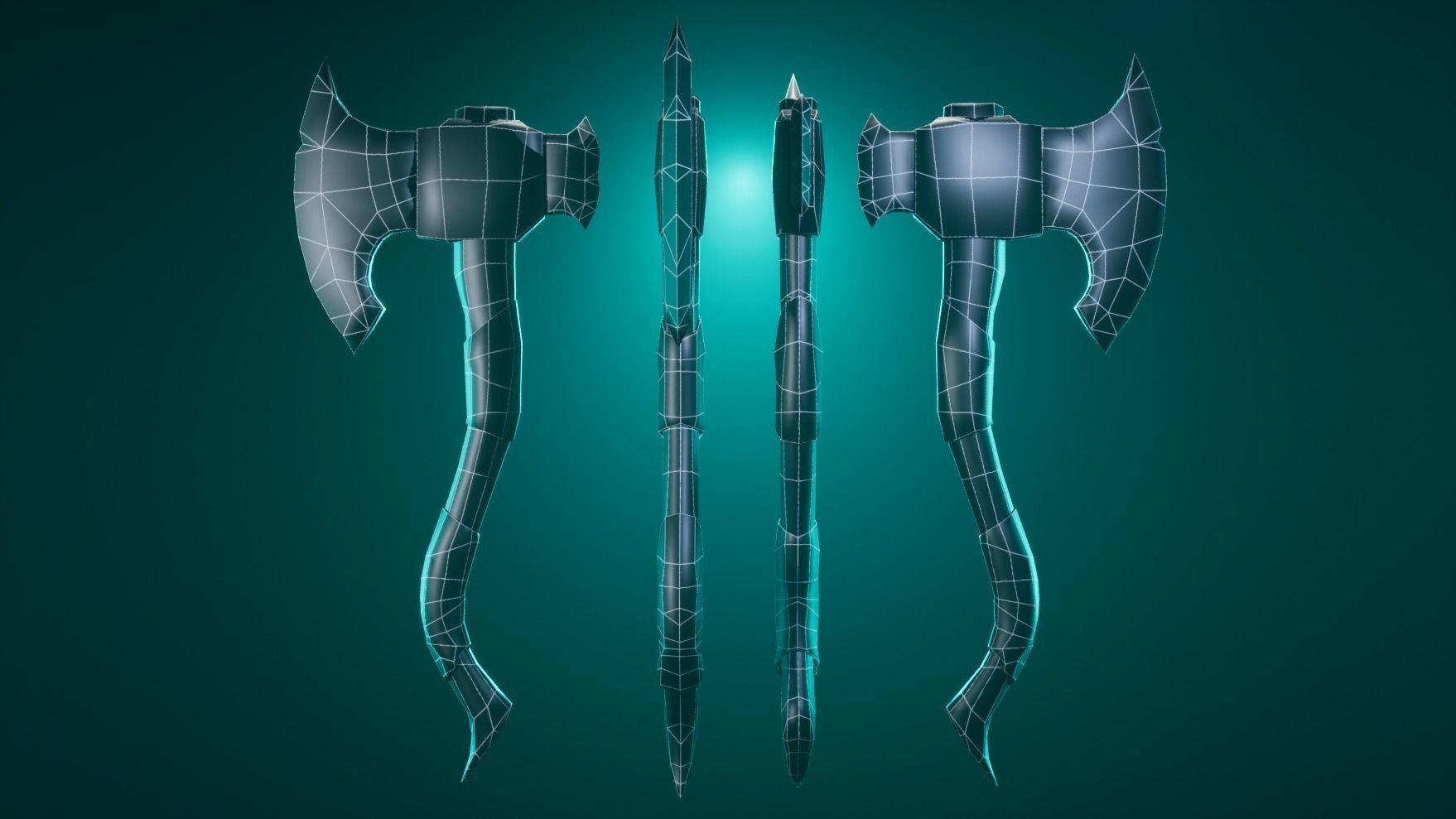 3D model Stylized Colorful Axe VR / AR / low-poly | CGTrader