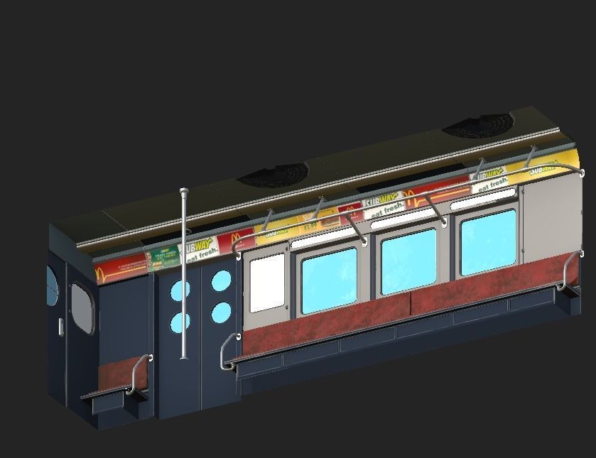 3D model Subway Car Interior VR / AR / low-poly | CGTrader
