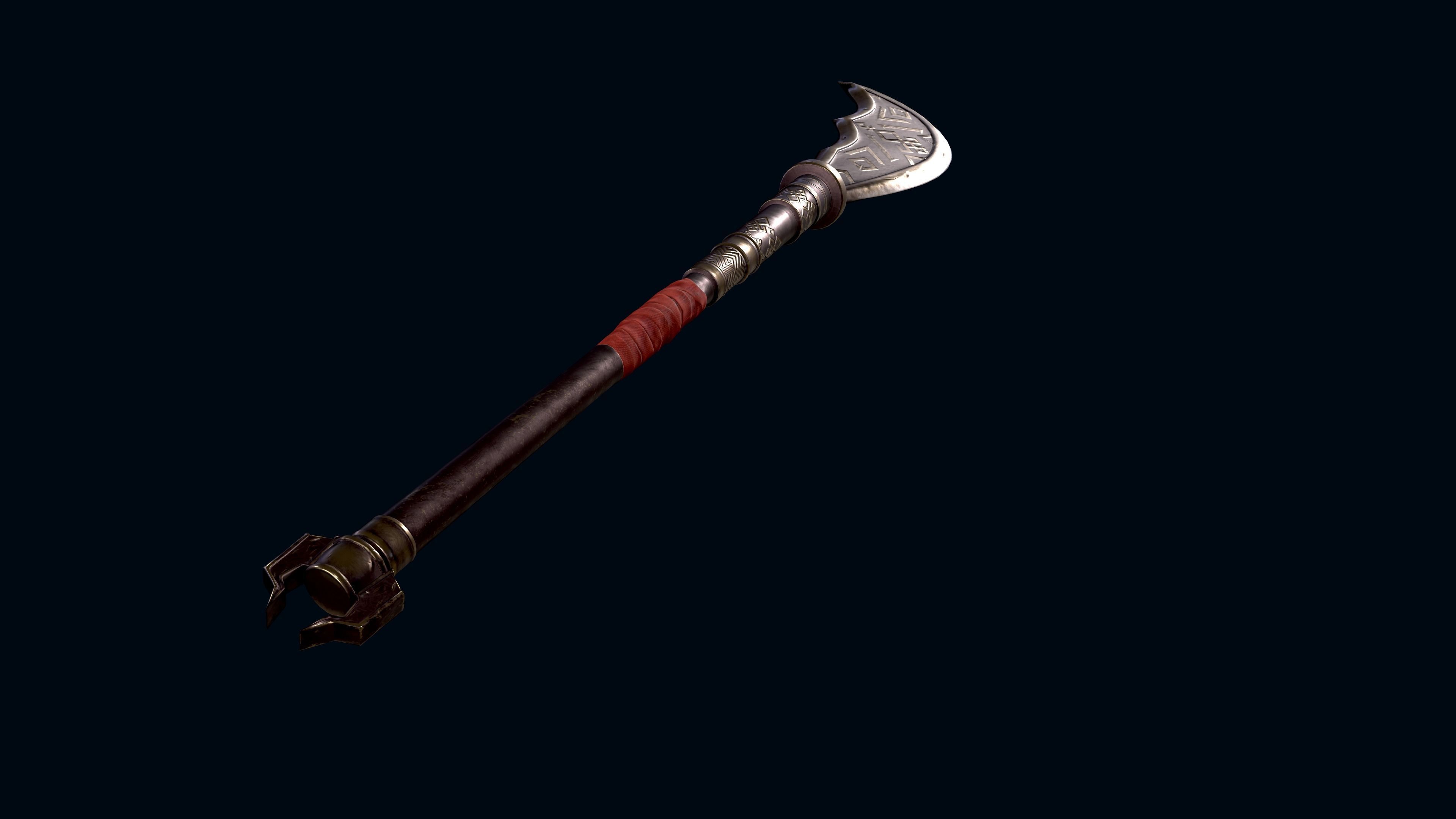 3D model Dwarf glaive VR / AR / low-poly | CGTrader