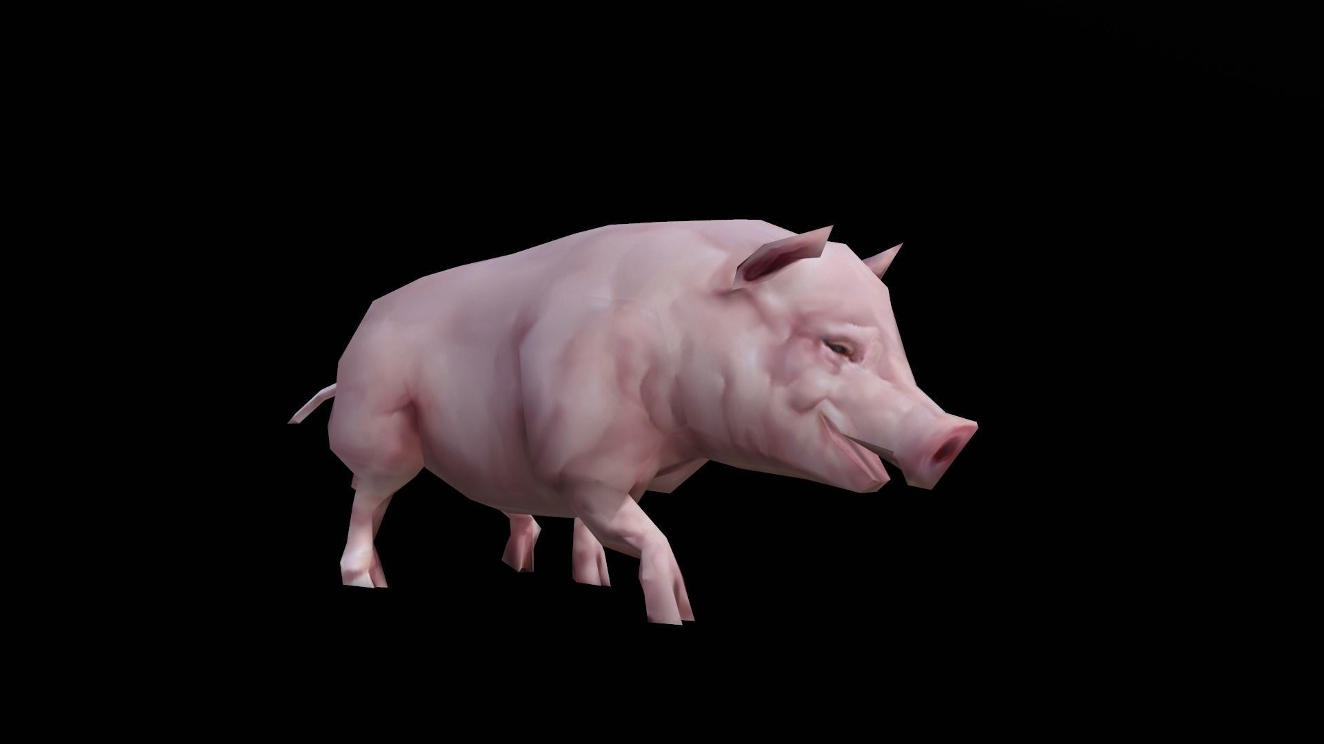 3D model low-poly animated pig VR / AR / low-poly | CGTrader