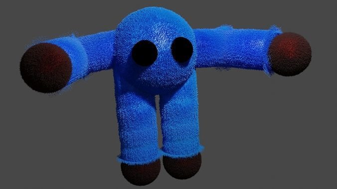 Fluffy fabric game character 3D model | CGTrader