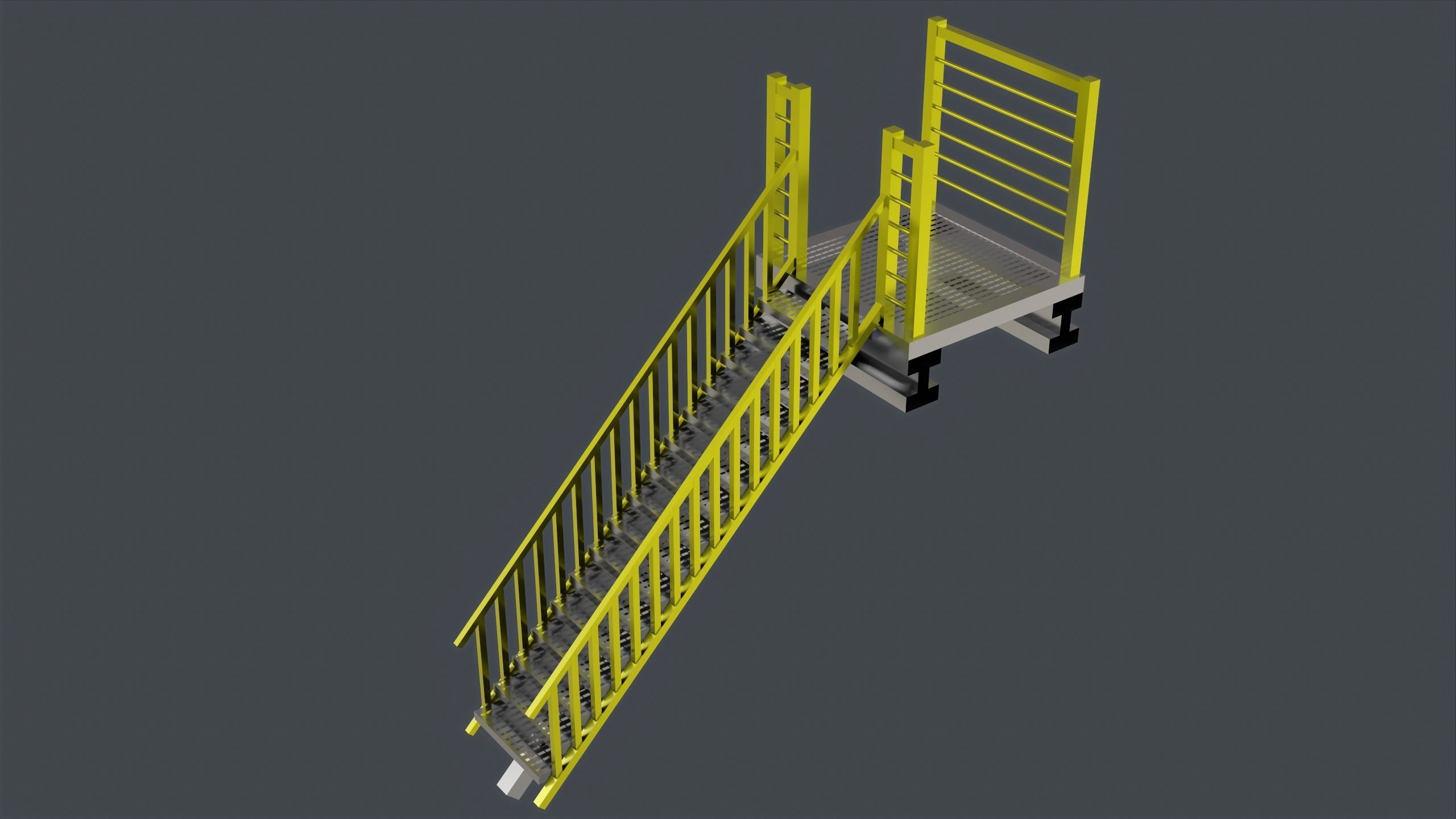 3D model Catwalk set ladder with stripes VR / AR / low-poly | CGTrader
