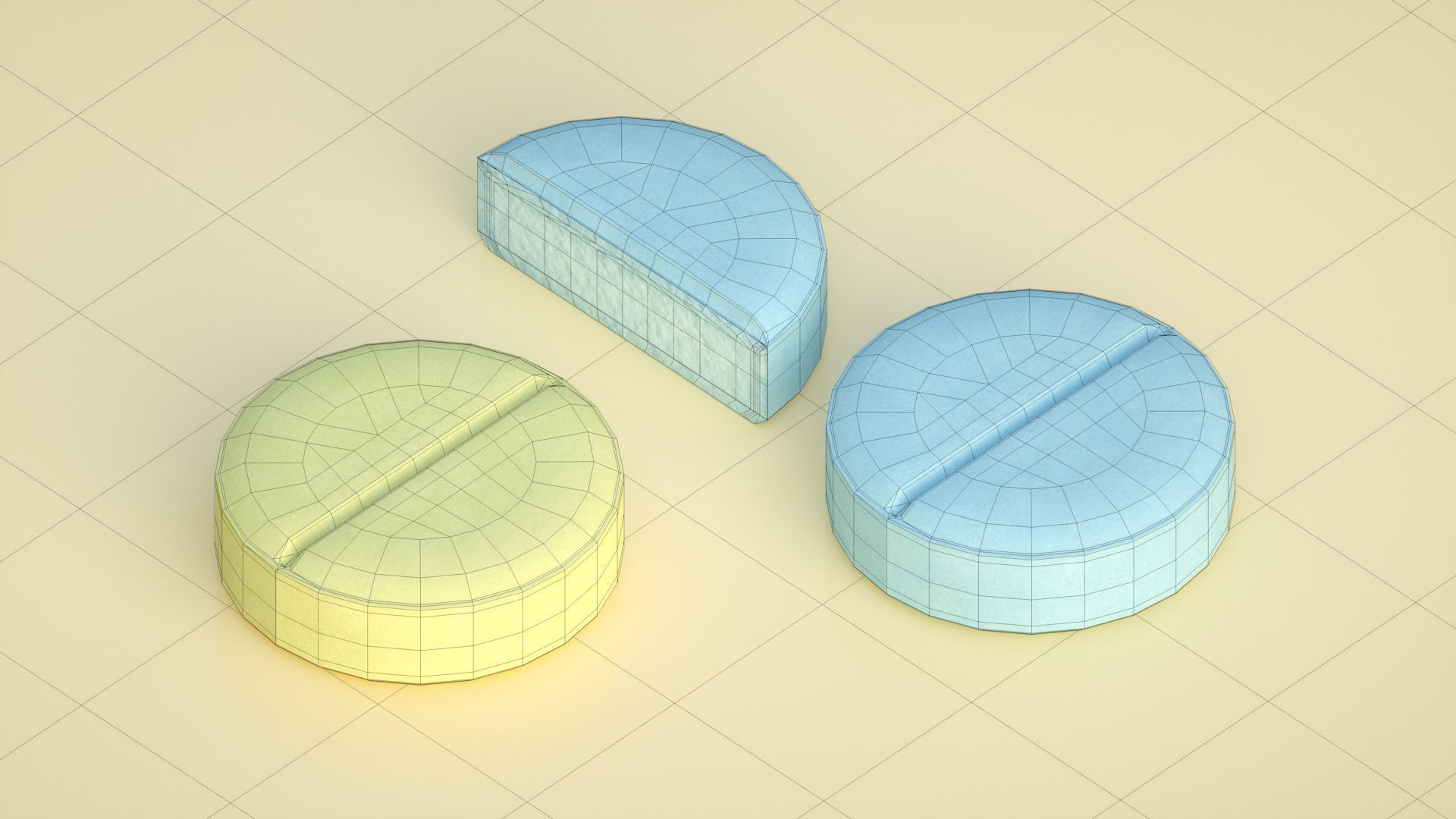 3D model pill particulates VR / AR / low-poly | CGTrader