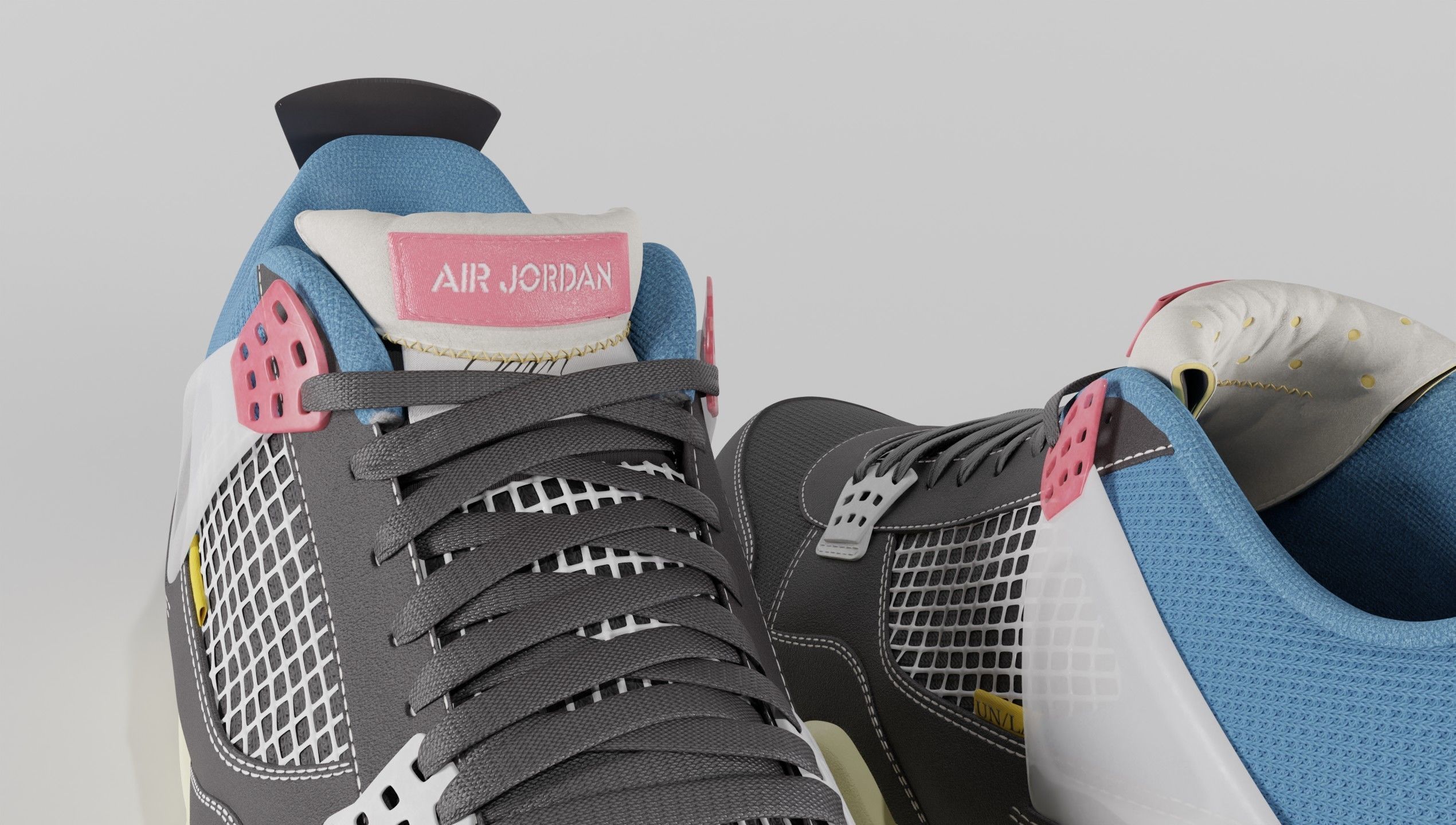 Jordan 4 Union LA Off Noir 3D model | CGTrader