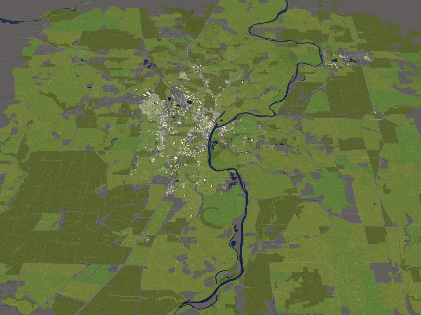 Salem Oregon USA 50x50km City Map 3D model | CGTrader
