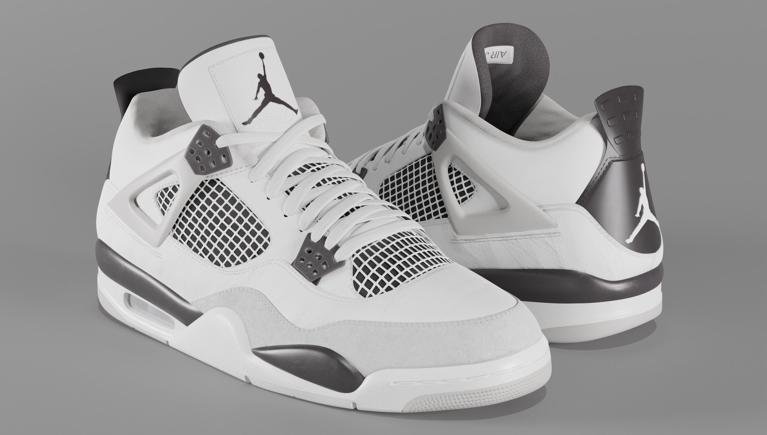 3D model Jordan 4 Military Black VR / AR / low-poly | CGTrader