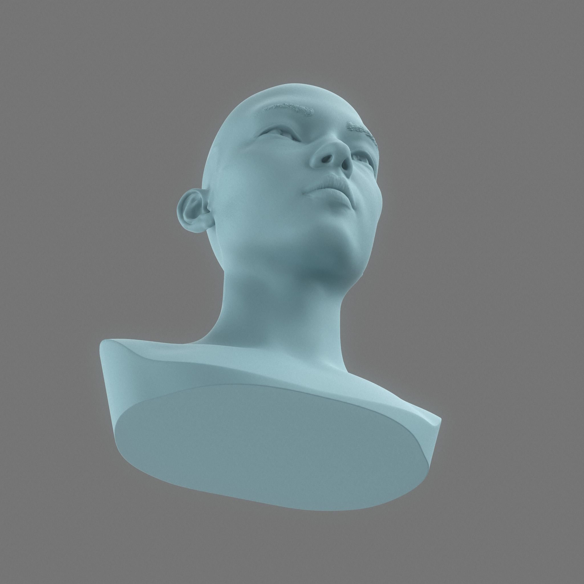 Asian Girl Head Print Ready 3D model | CGTrader