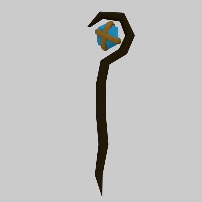 3D model Simple Mage Staff VR / AR / low-poly | CGTrader