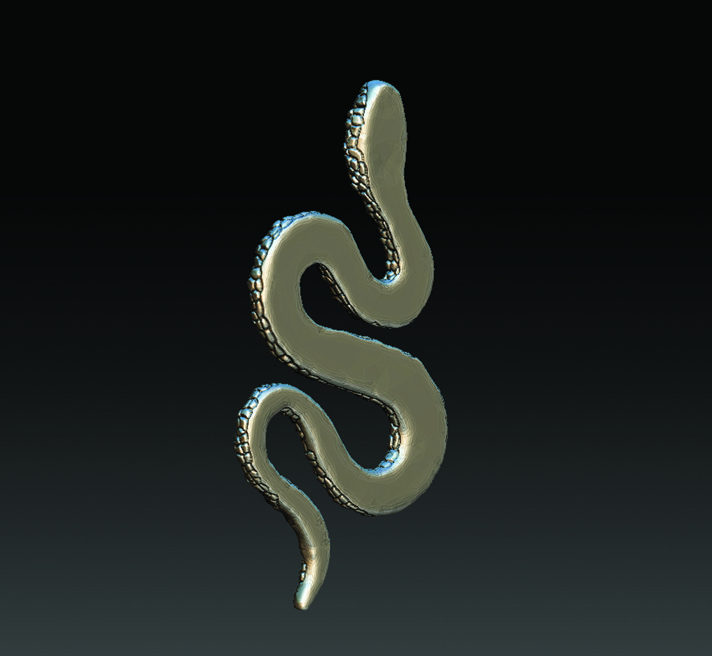 Snake silver 3D model 3D printable | CGTrader