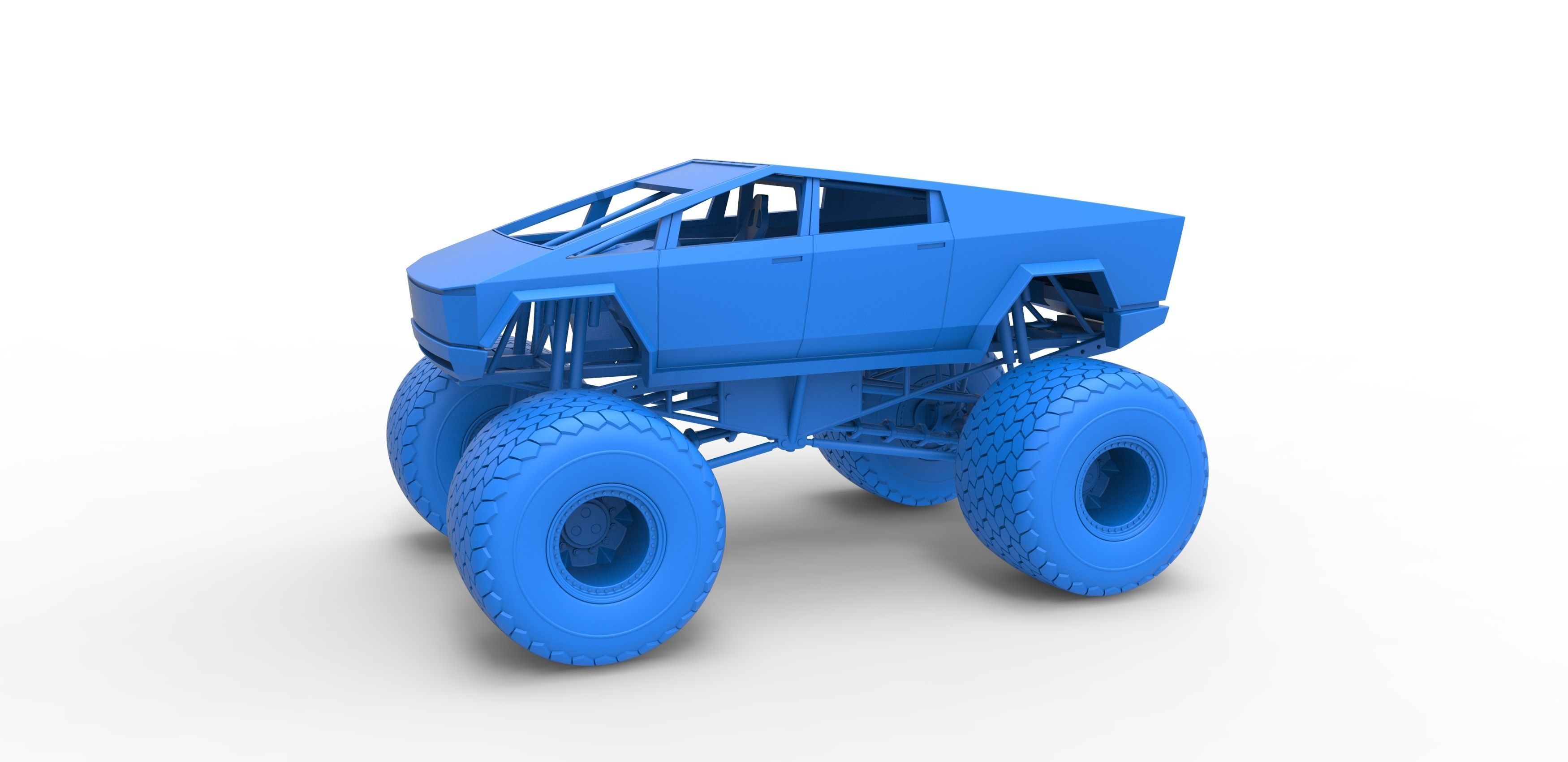 Diecast Tesla Cybertruck Monster truck Scale 1 to 25 3D model 3D ...