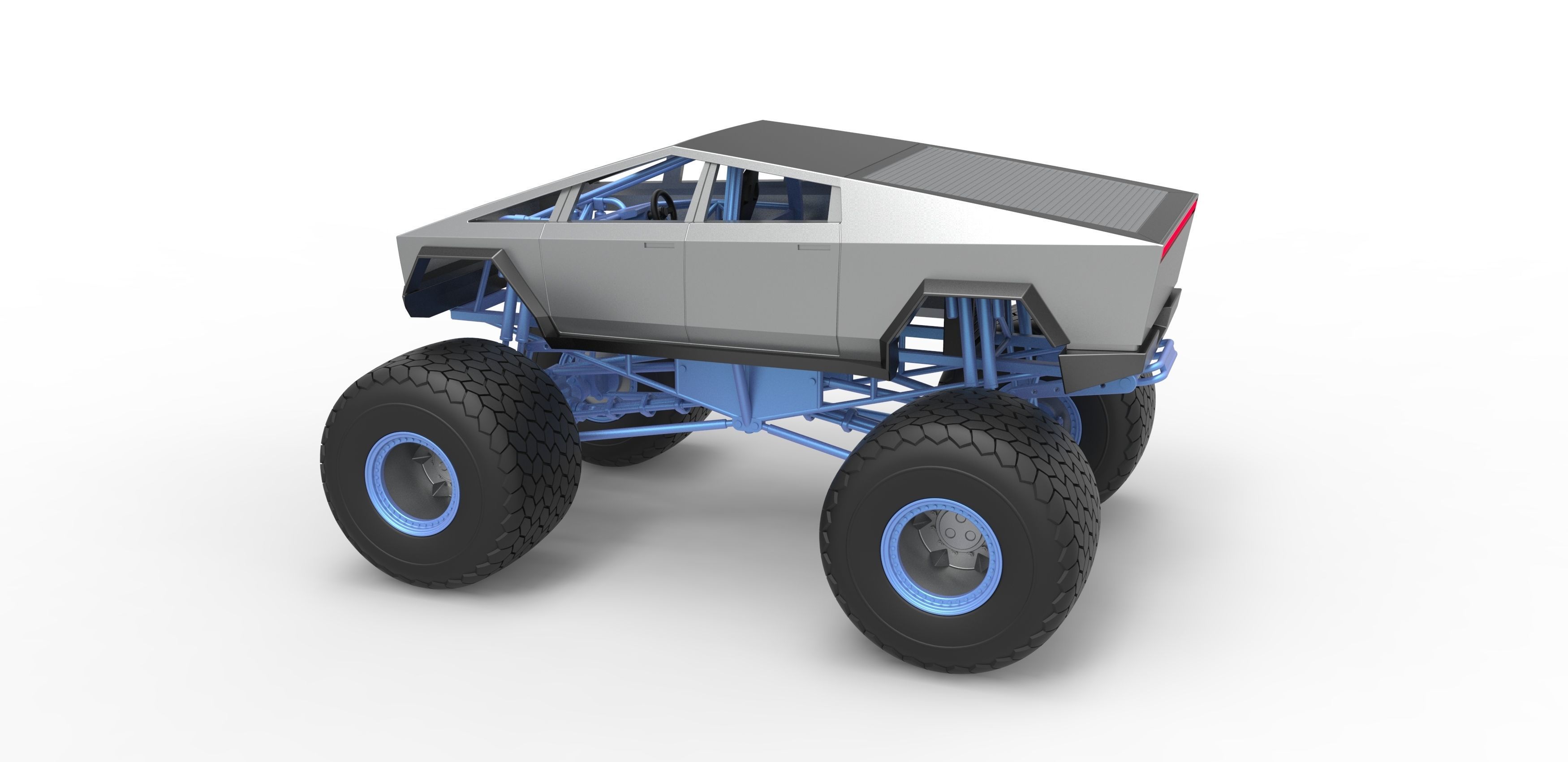 Diecast Tesla Cybertruck Monster truck Scale 1 to 25 3D model 3D ...