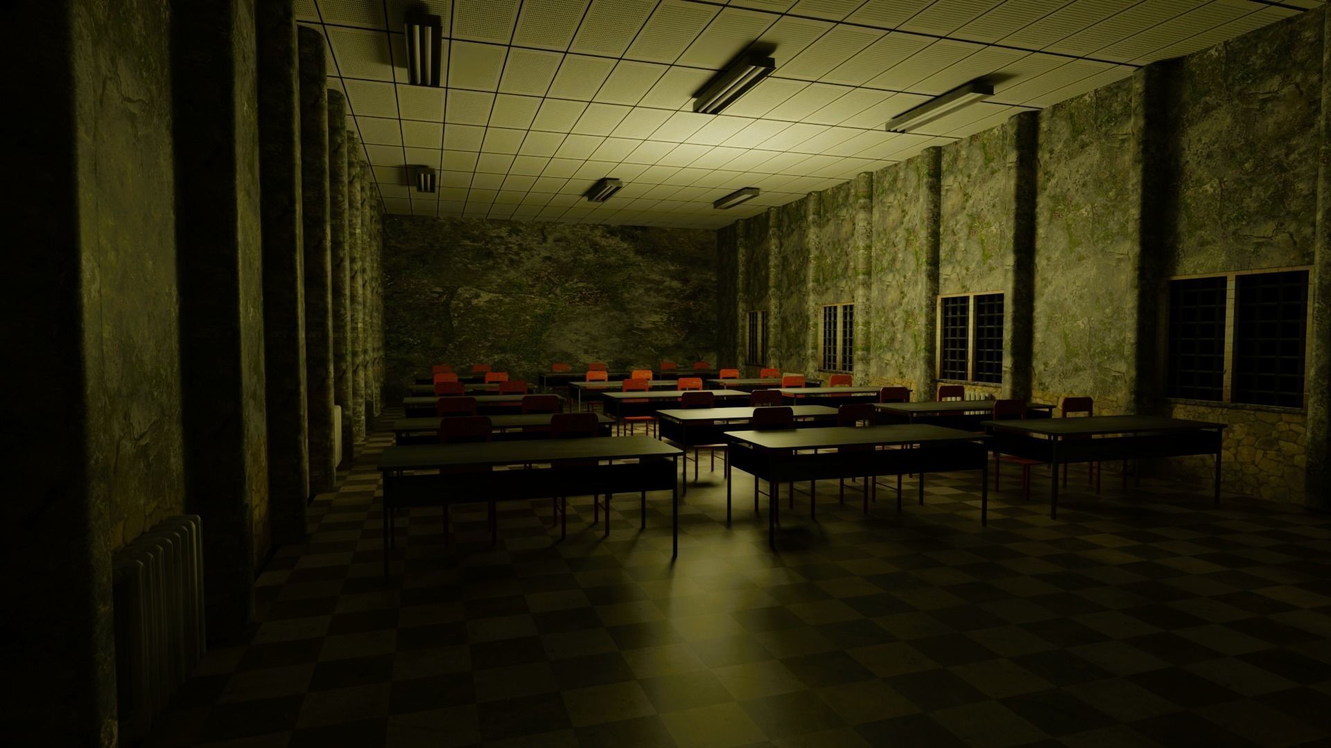 3D model Scary School VR / AR / low-poly | CGTrader