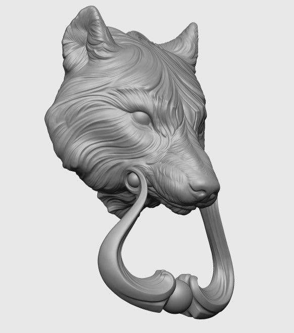 Wolf Doorhandle 2021 Head Woolf model to print Part 01 3D model 3D ...