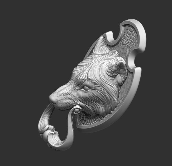 Wolf Doorhandle 2021 Head Woolf model to print Part 01 3D model 3D ...
