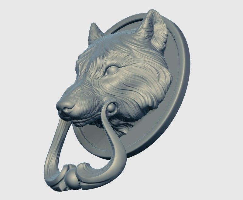 Wolf Doorhandle 2021 Head Woolf model to print Part 01 3D model 3D ...
