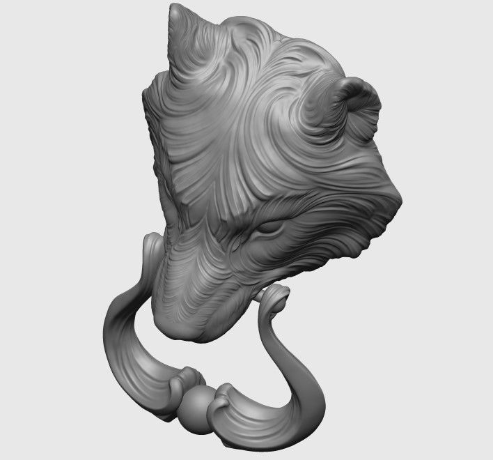Wolf Doorhandle 2021 Head Woolf model to print Part 01 3D model 3D ...